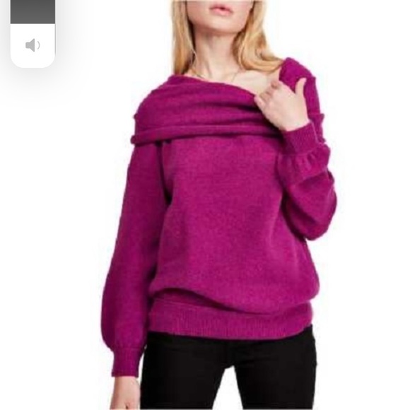 Free People | Sweaters | Free People Purple Orchid Knit Cowl Neck ...